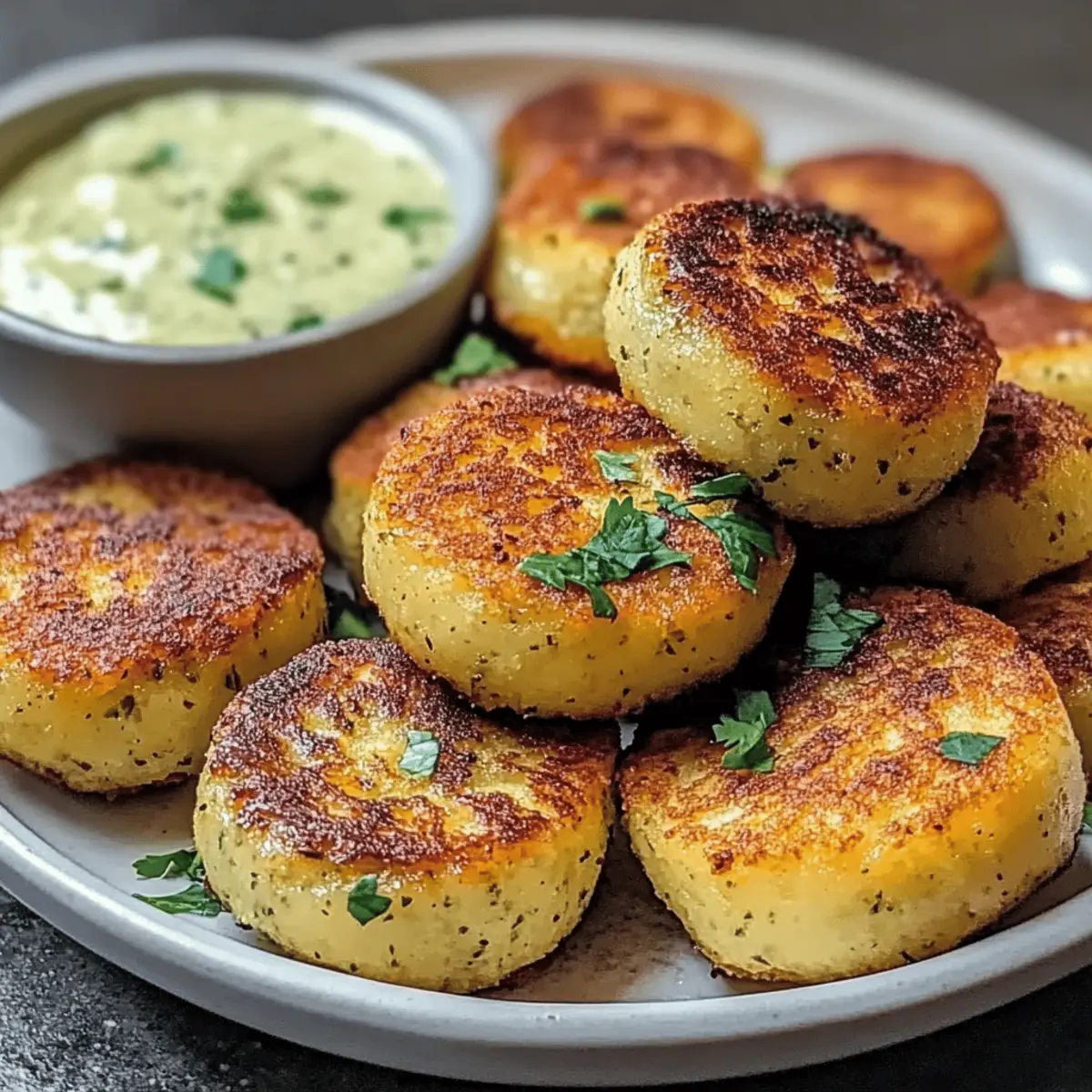 Irresistible Crispy Caribbean Yucca Cakes with Garlic-Lime Mojo